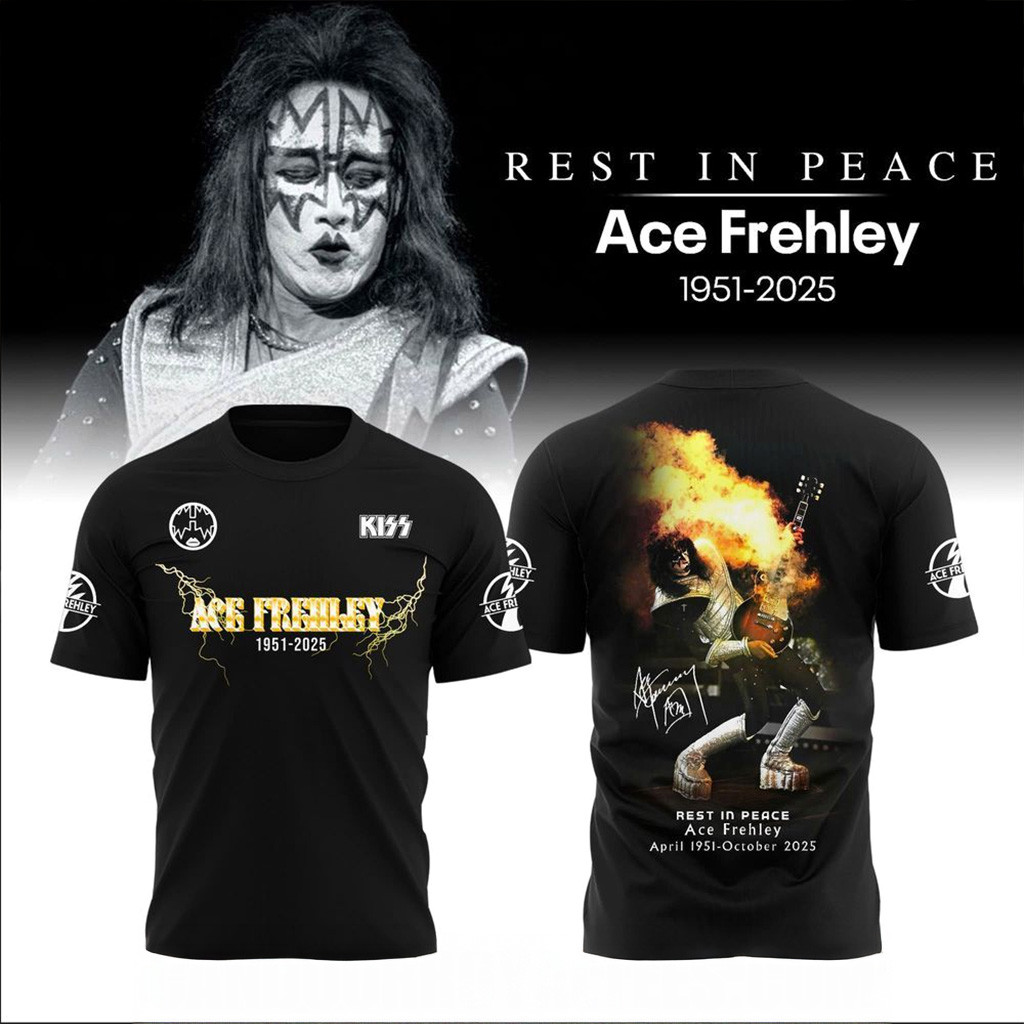 Ace Frehley Founding Guitarist For KISS Rest In Peace T-Shirt RIP Ace ...