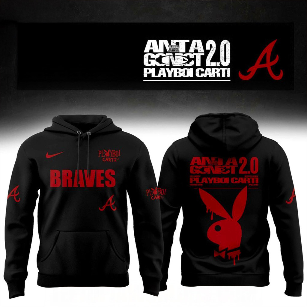 Atlanta Braves Playboi Carti Announces 2025 Tour Hoodie Atlanta Braves ...