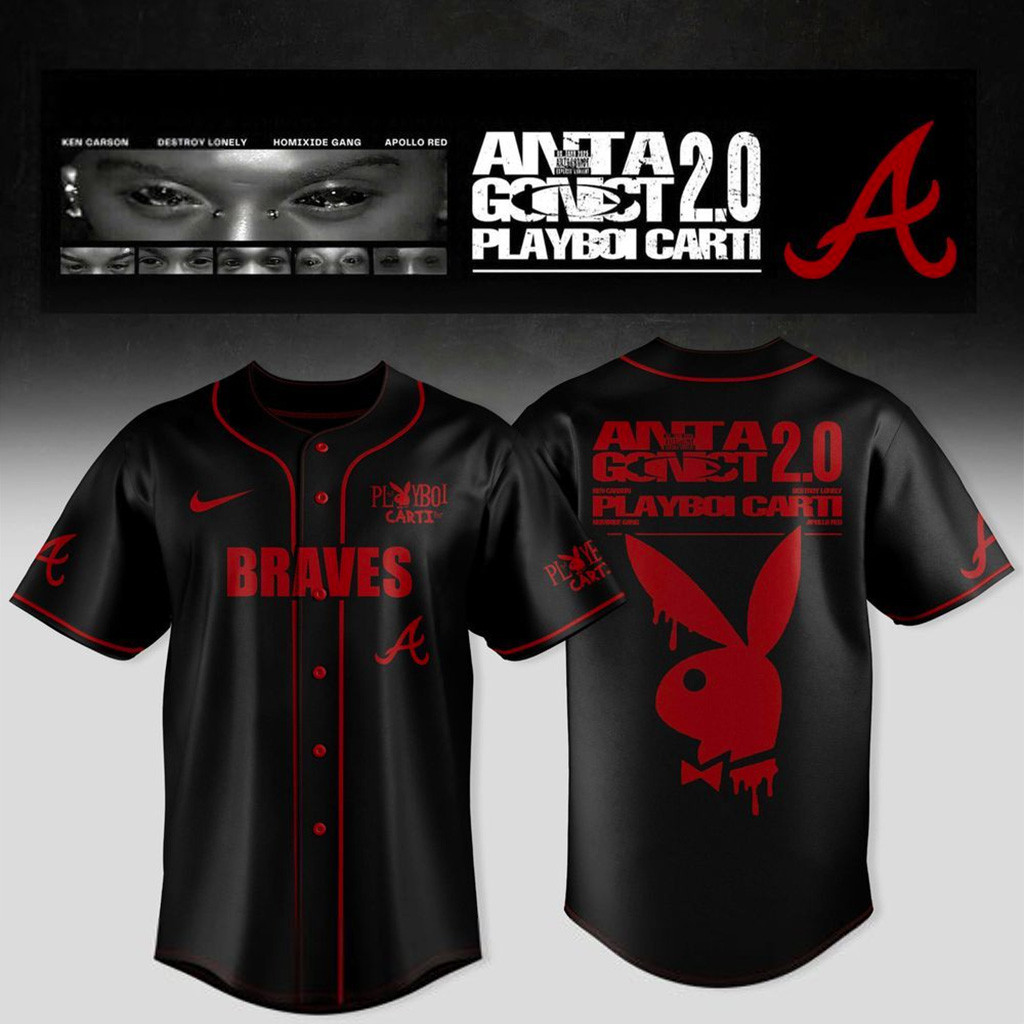 Atlanta Braves X Playboi Carti Announces 2025 Tour Jersey Atlanta ...