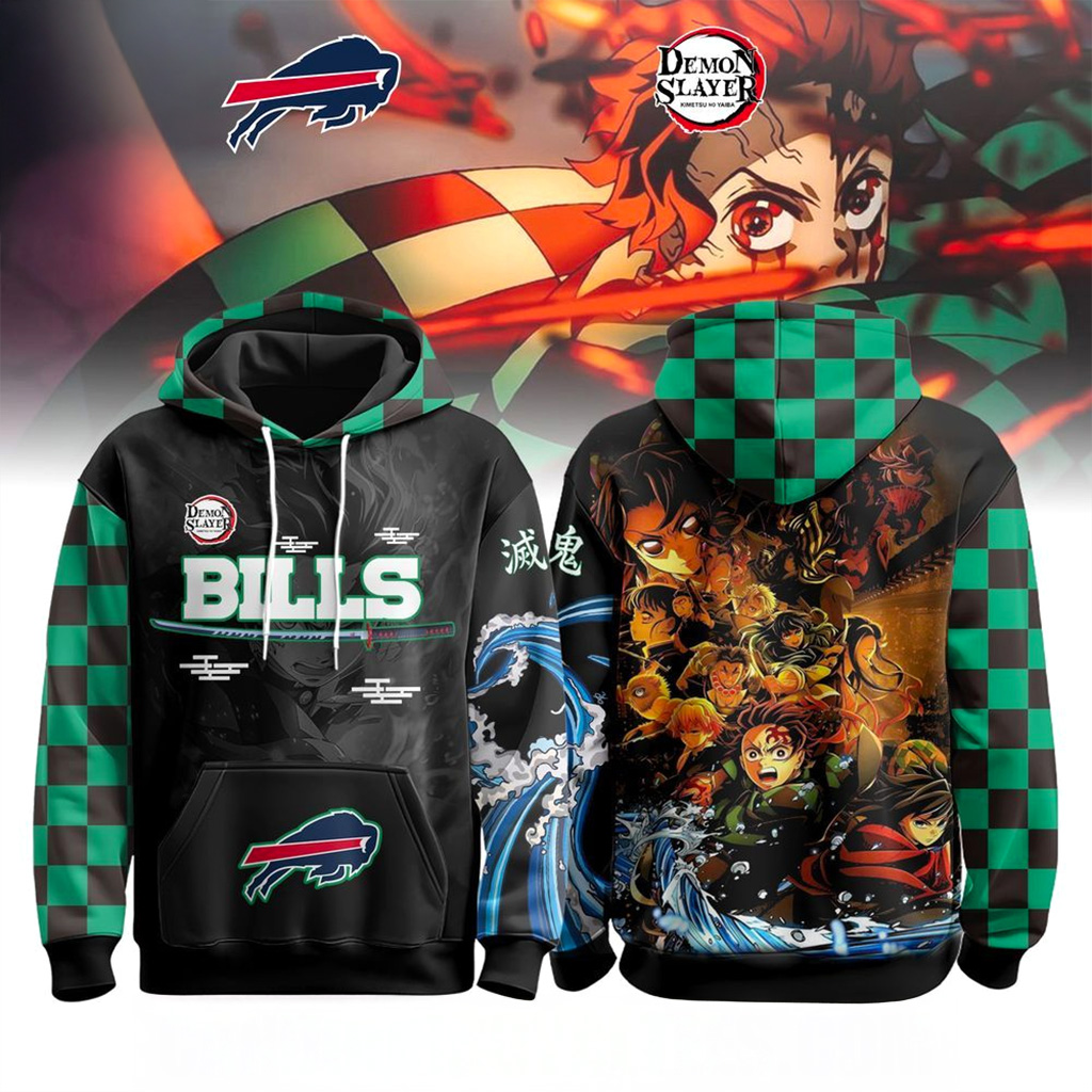 Buffalo Bills X Demon Slayer Infinity Castle 2025 Hoodie Buffalo Bills ...