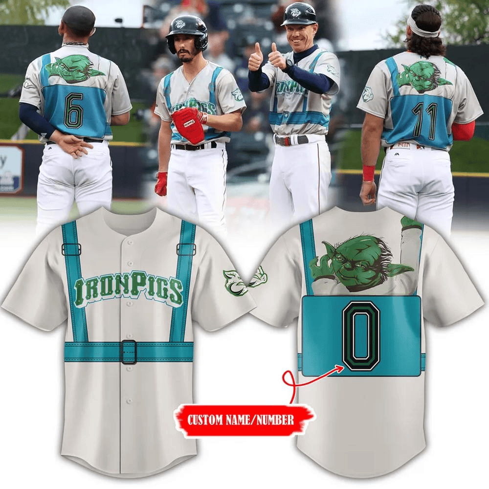 Custom Lehigh Valley Ironpigs Star Wars Night 2025 Baseball Jersey ...