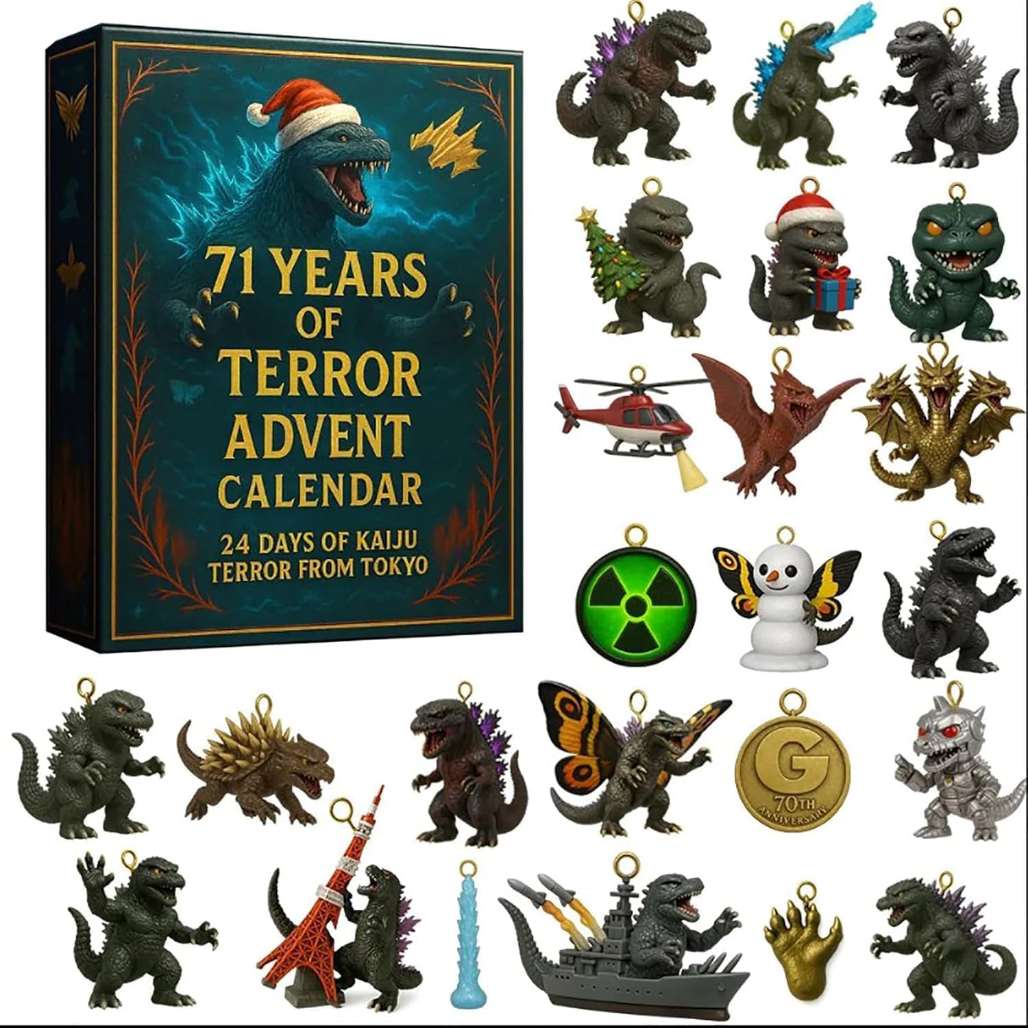 Godzilla Horror Monster Advent Calendar Days Until Christmas 71 Years ...