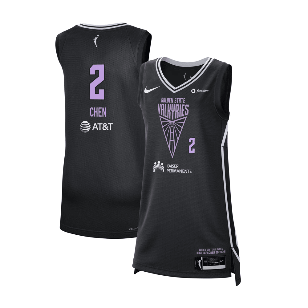 Golden State Valkyries Merch Nike Kaitlyn Chen Black Golden State ...