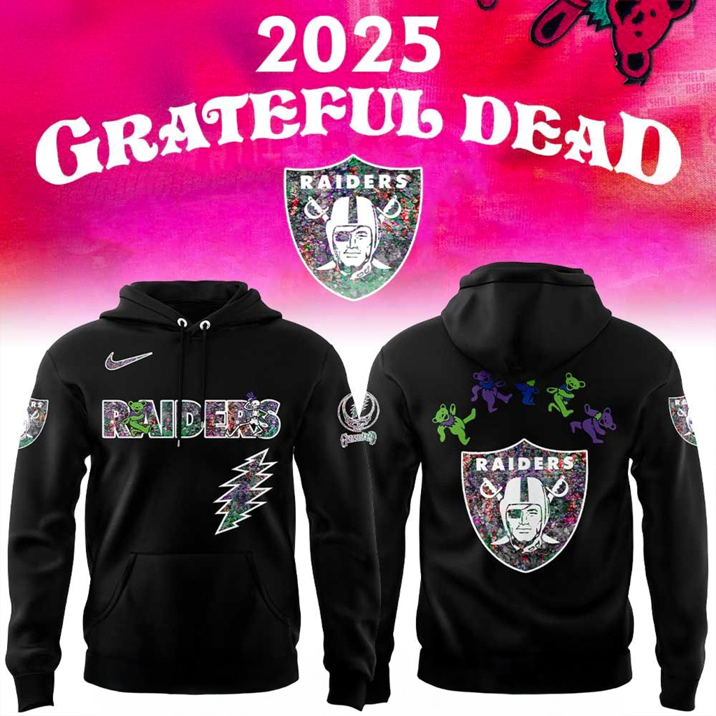 Las Vegas Raiders Grateful Dead Night 2025 Hoodie Las Vegas Raiders ...