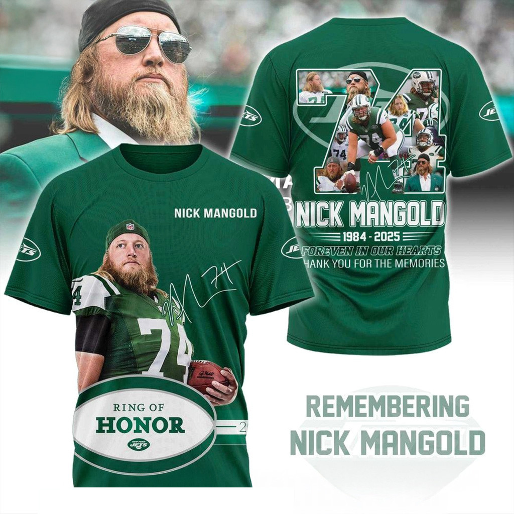 Nick Mangold 1984 2025 Forever In Our Hearts T-Shirt RIP Nick Mangold ...