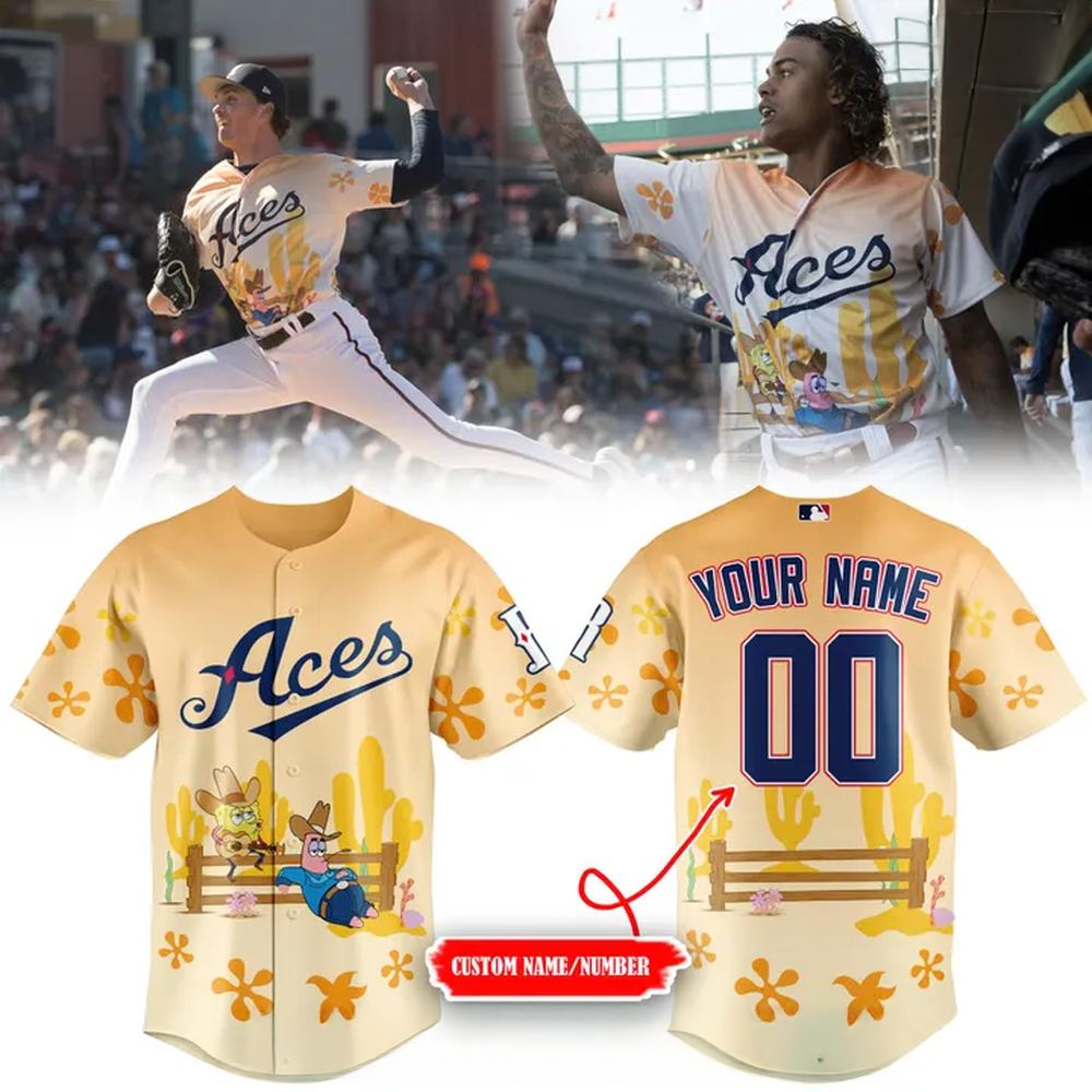 Personalized Reno Aces x SpongeBob Night Limited Edition Jersey Reno ...