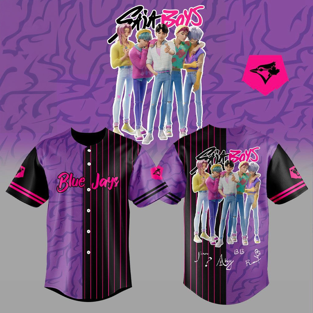 Toronto Blue Jays Kpop Demon Hunters Saja Boys Jersey Toronto Blue Jays ...